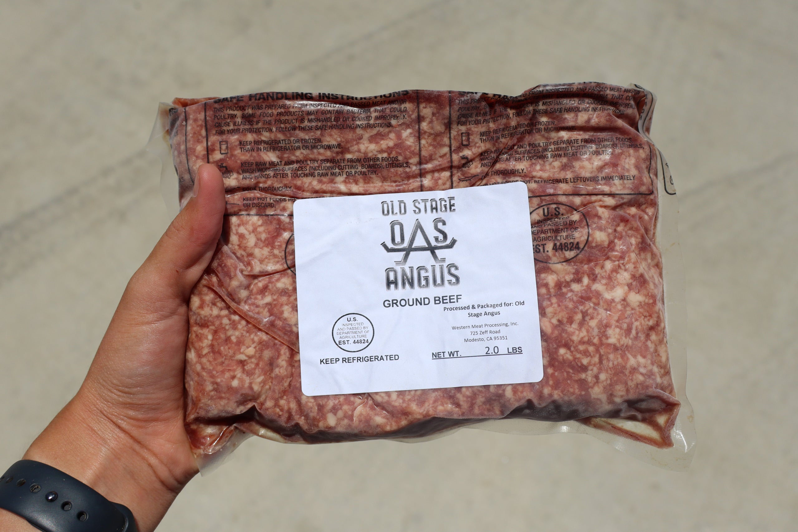 2 Pound Ground Beef Bricks 75/25 | Old Stage Angus, LLC